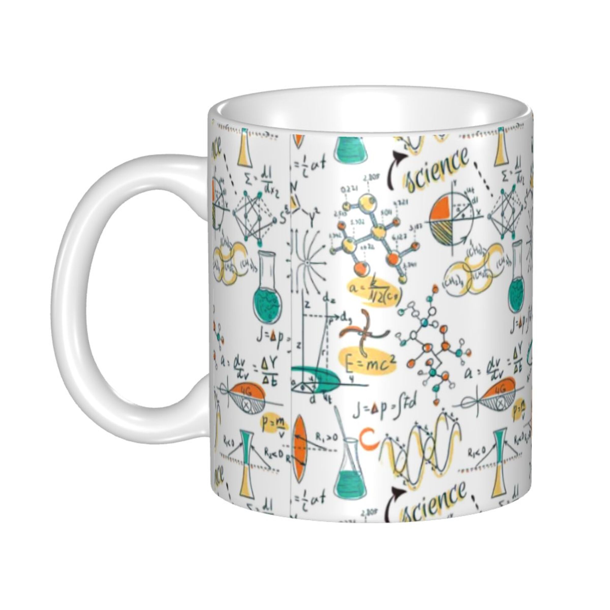 Ceramic Mug Funny Coffee Milk Tea Mug Cup Science Lab Objects Education ...