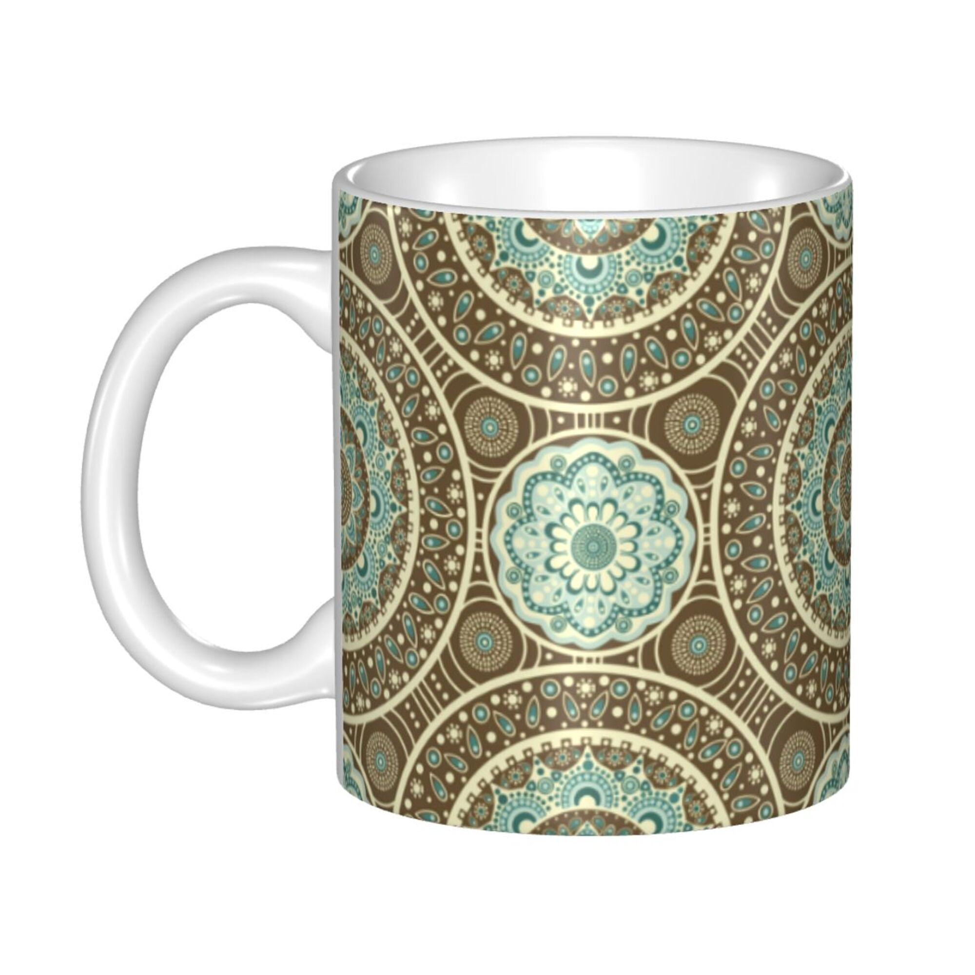 Ceramic Mug Funny Coffee Milk Tea Mug Cup Seamless oriental pattern Cup ...