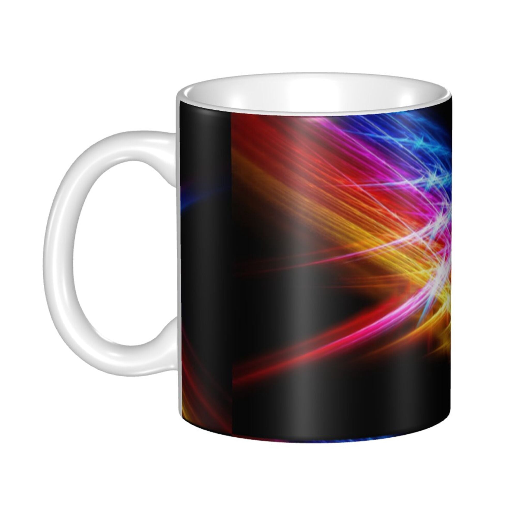 Ceramic Mug Funny Coffee Milk Tea Mug Cup light waves Wallpaper Cup ...