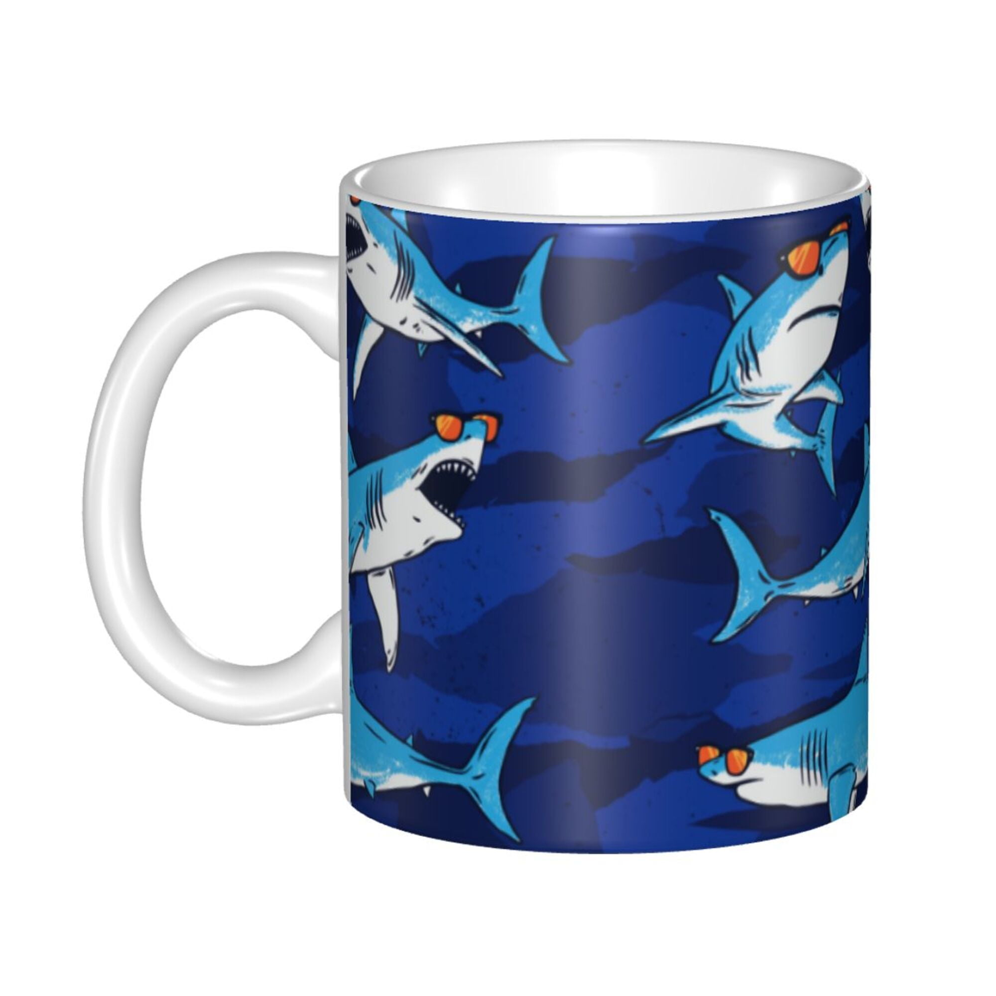 Ceramic Mug Funny Coffee Milk Tea Mug Cup shark Cup - Walmart.com