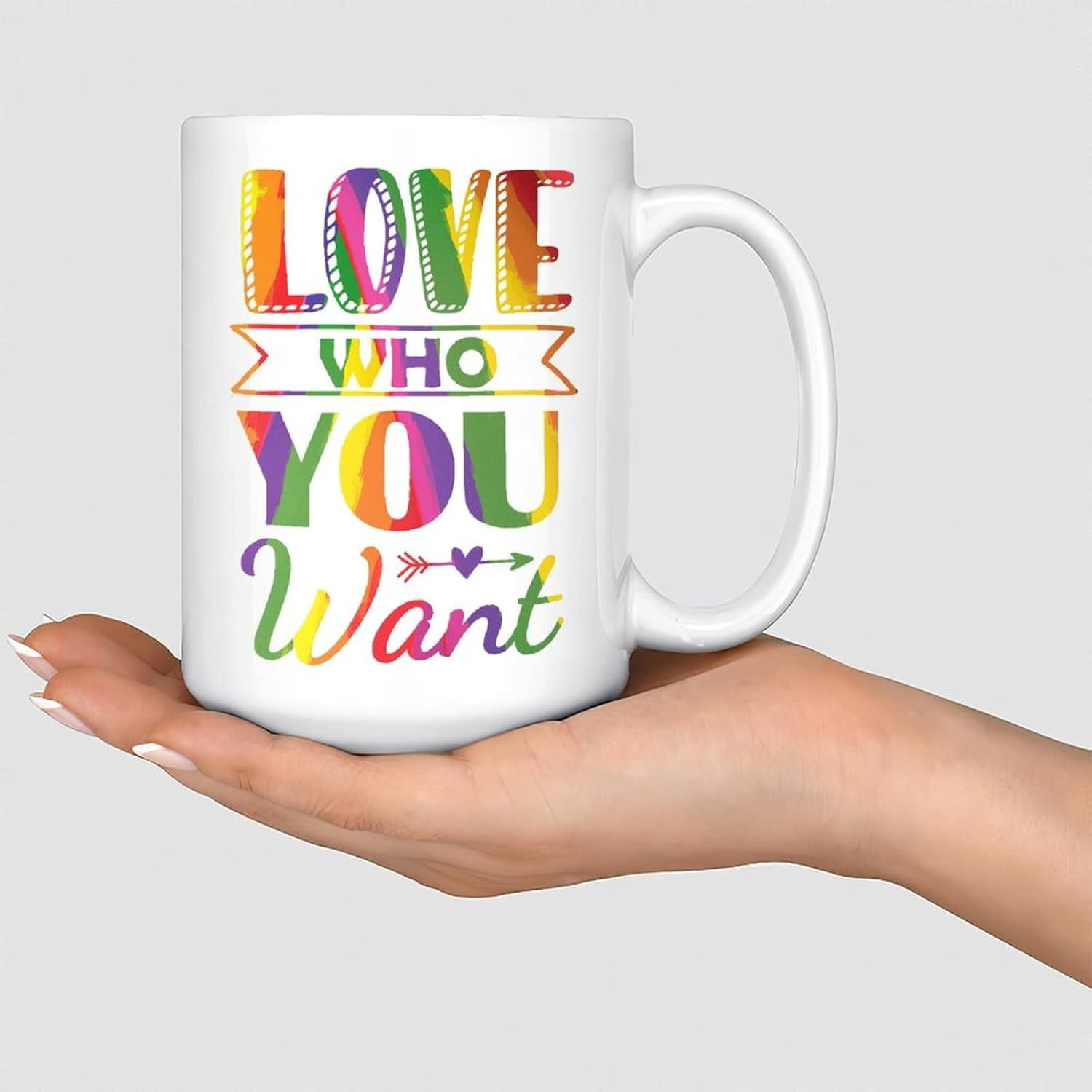 Ceramic Mug Thankful Coffee Tea Cup LGBT Mugs LGBTQ+ Mug Mockup White ...
