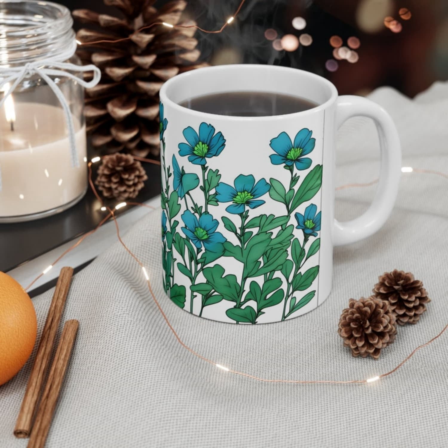 Ceramic Mug oz FLORAL COFFEE MUG tea cup on tankard seidel beaker stein ...