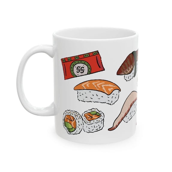 Ceramic Mug with SuS1Hi and Nigiri for Foodies and Asian Food Lovers ...