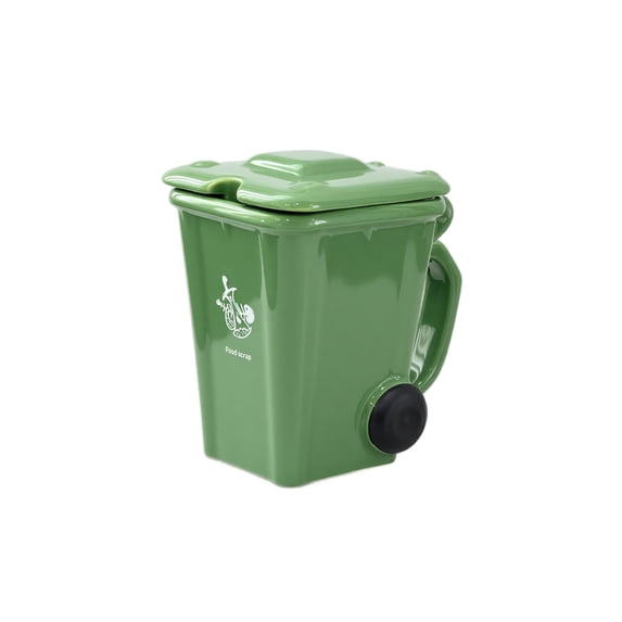 Ceramic Mug with Trash Bin Shape Creative Design Large Capacity Unique ...