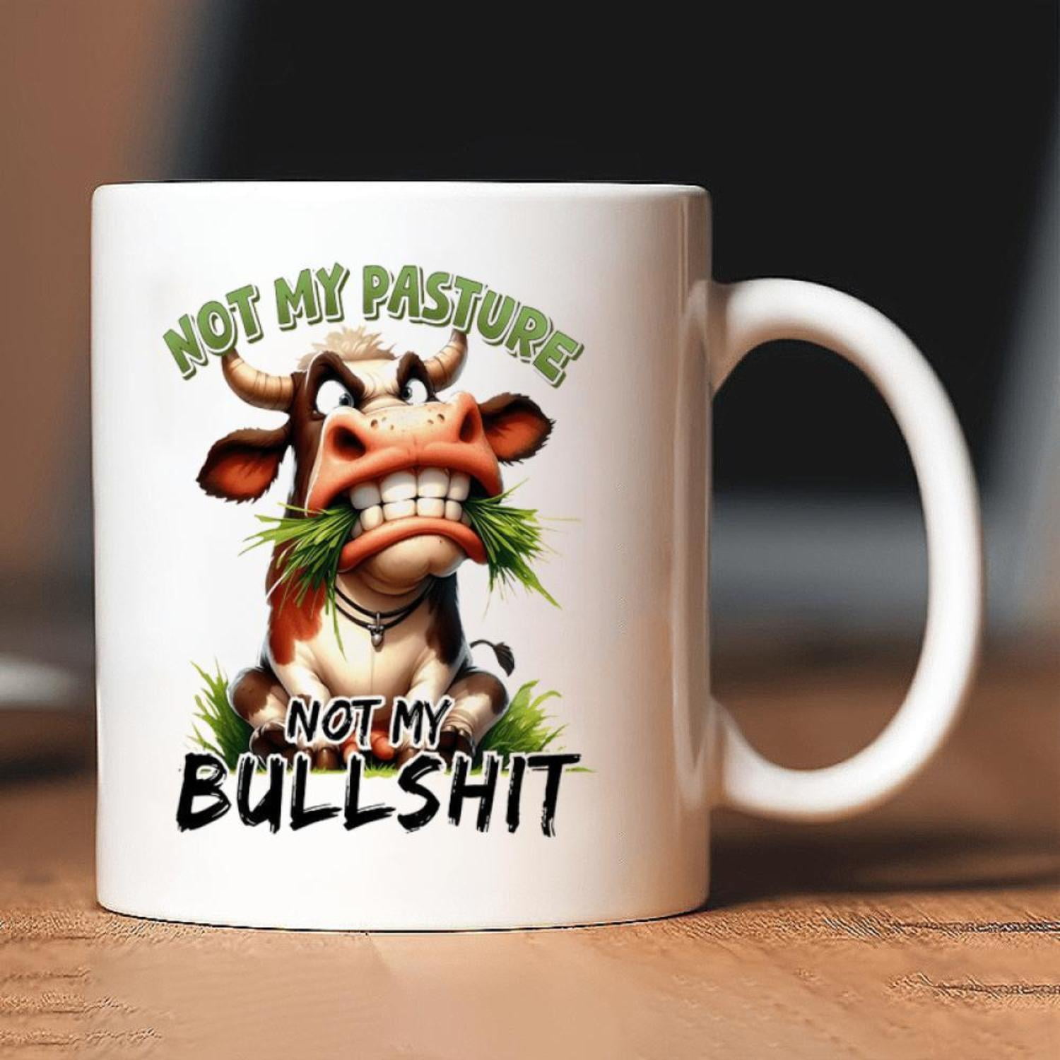 Ceramic Mugs with Funny Patterns of Not My Ranch Coffee Cups Can Be ...