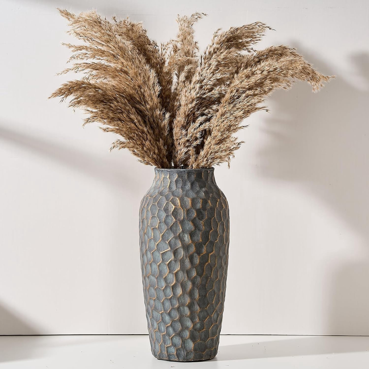 Ceramic Natural Rustic Vase, Large Vintage Flower Vase, 14.4 Inch ...