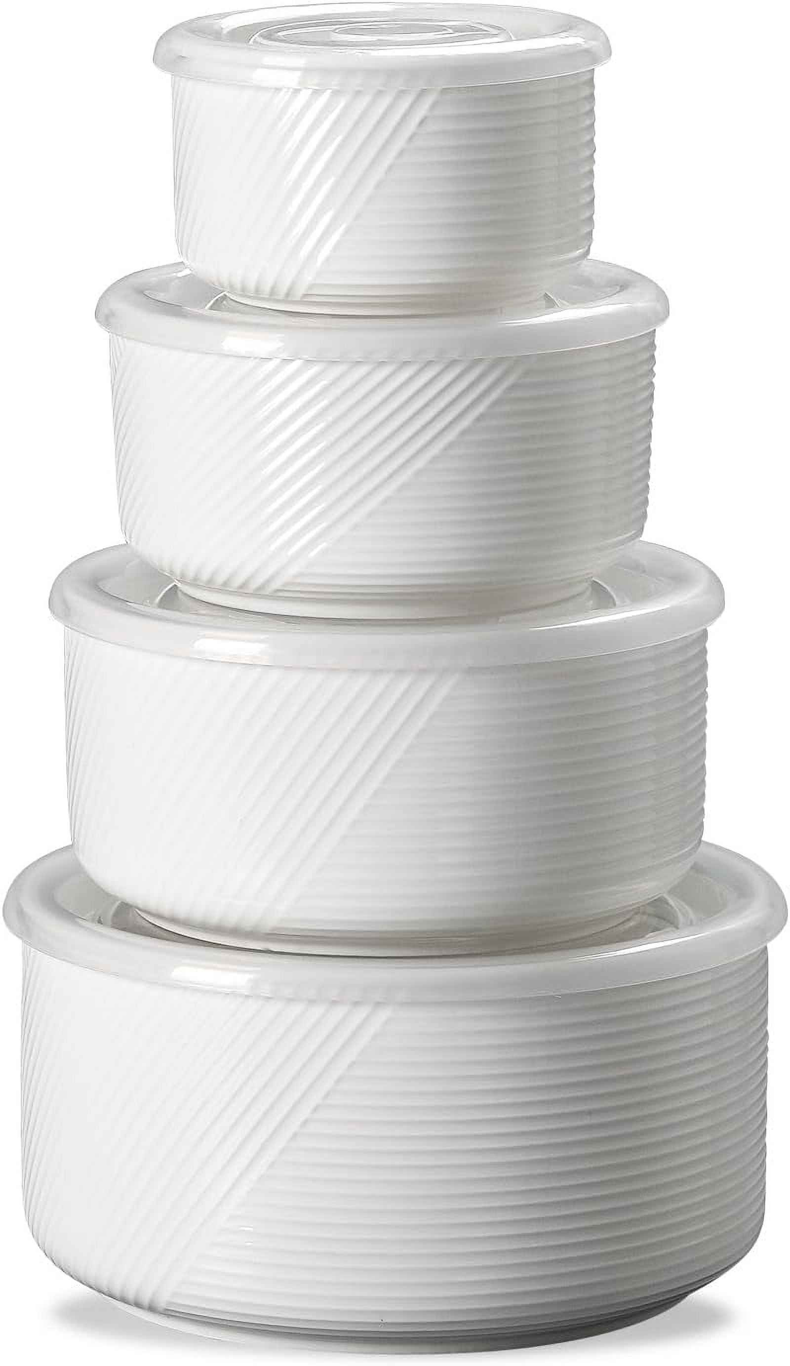 Ceramic Nesting Bowls with Lids: Mixing Bowls with Lids - Porcelain ...