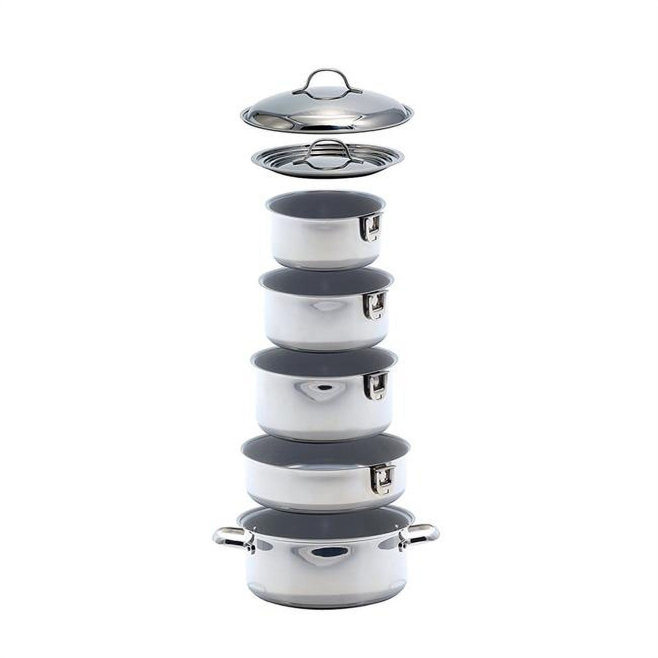 Ceramic Nesting Cookware Set-10 Pieces - Walmart.com