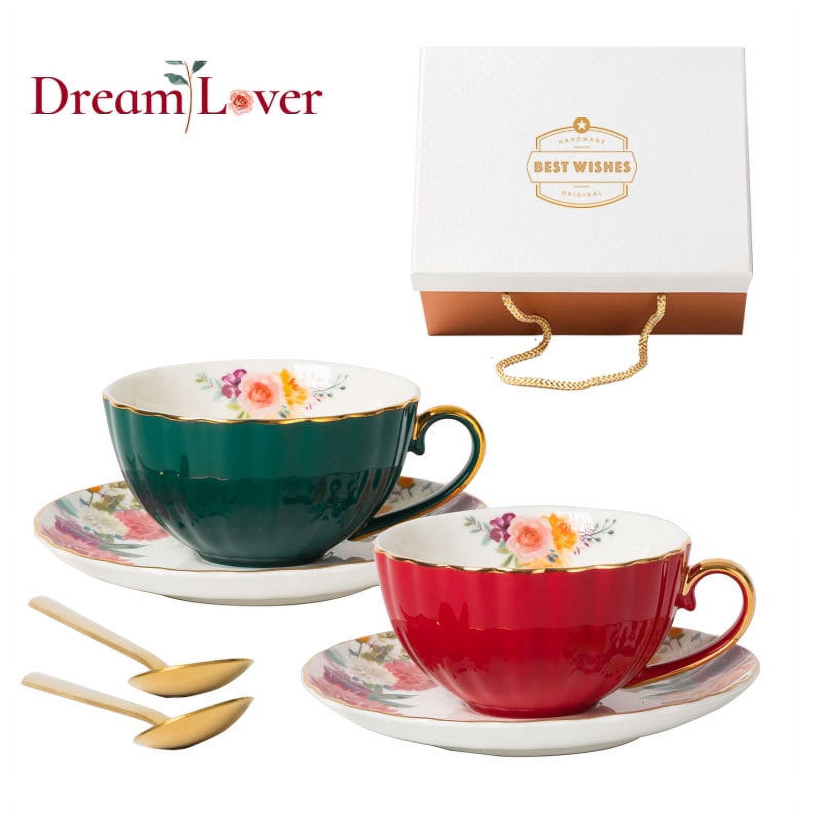Ceramic New Bone Light Luxury Coffee Cups and Saucers Set Vintage ...