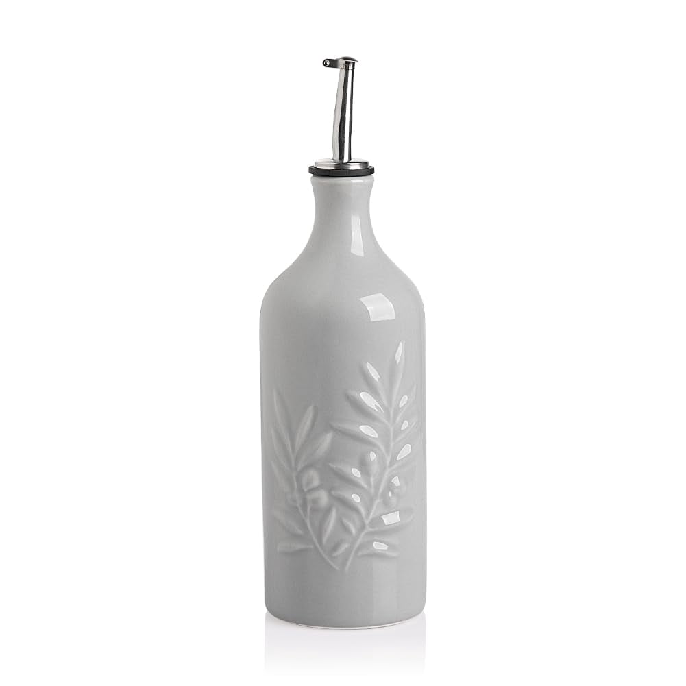 Ceramic Oil Dispenser Bottle 20 Oz Gray Set Of 1 - Walmart.com