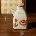 Ceramic Oil Pot with Characteristic Pattern - 320ml Small Pouring Oil ...