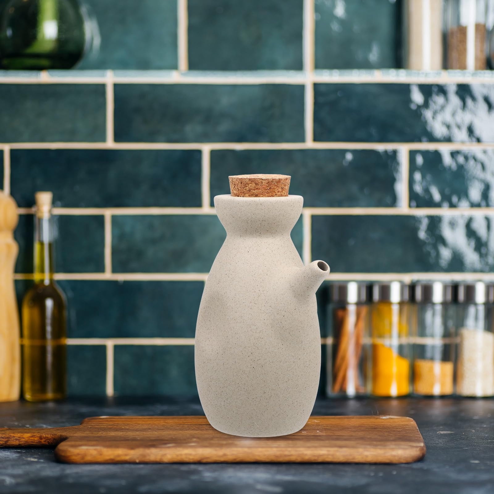 Ceramic Oil and Soy Sauce Dispenser Bottle with Hole - Multi-Function ...