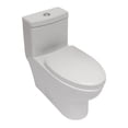 Ceramic One Piece Toilet, Elongated Dual Flush Toilet with Soft Close ...