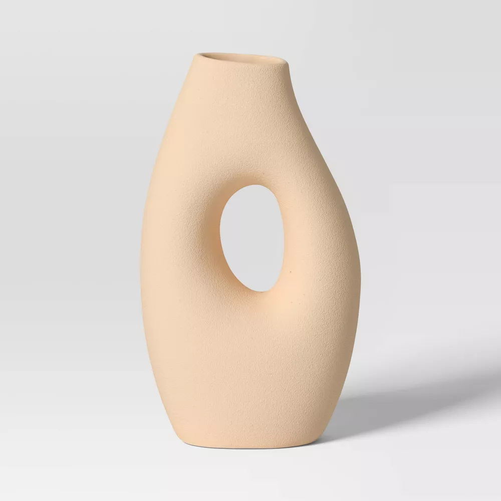 Ceramic Organic Modern Ring Vase - Hand Wash, Tabletop Decor ...