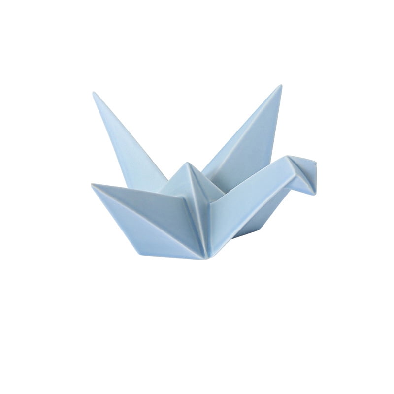 Ceramic Origami Crane Figurine Statue Handcrafted Crane Shaped Statue ...