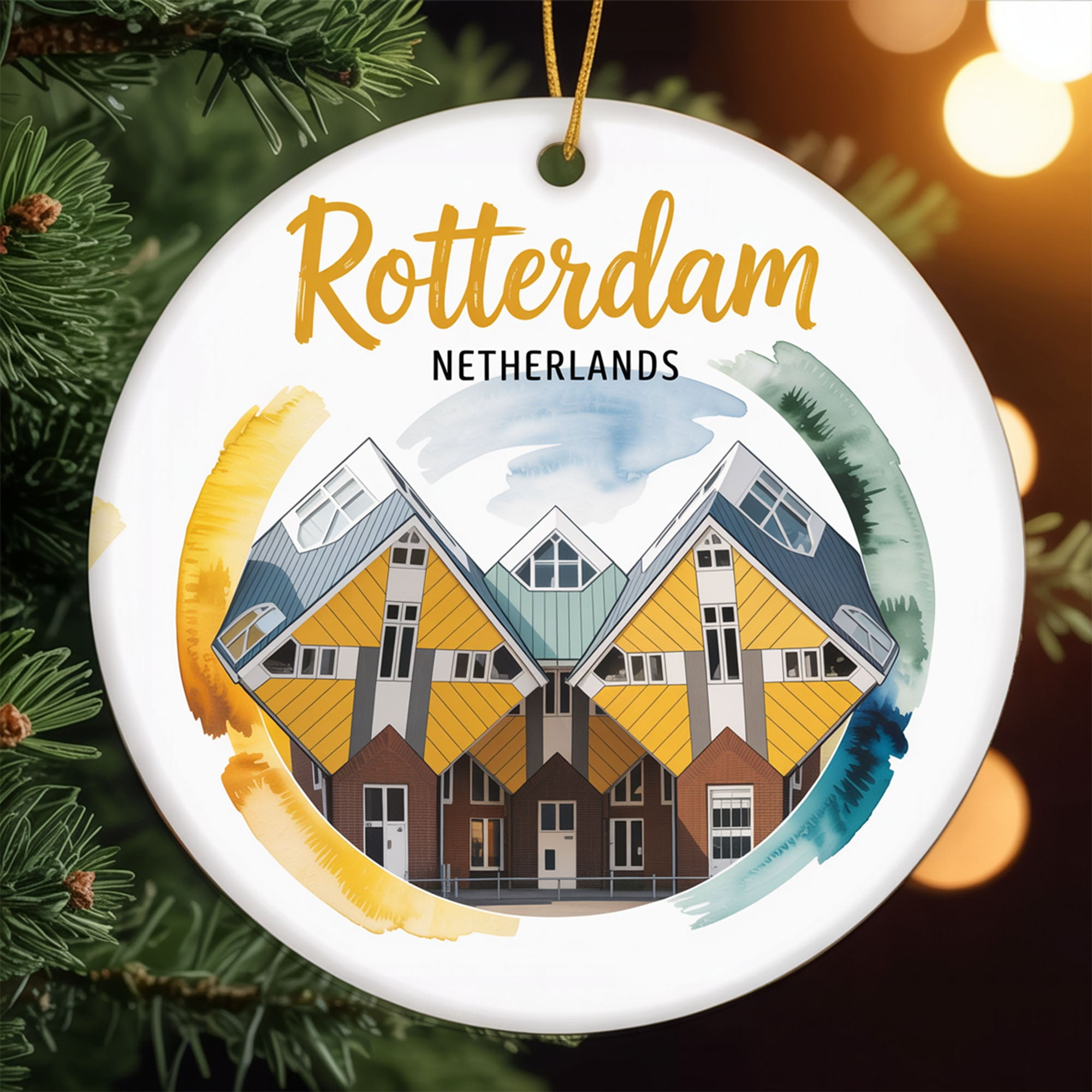 Ceramic Ornament – Cube Houses in Rotterdam Netherlands Travel Souvenir ...