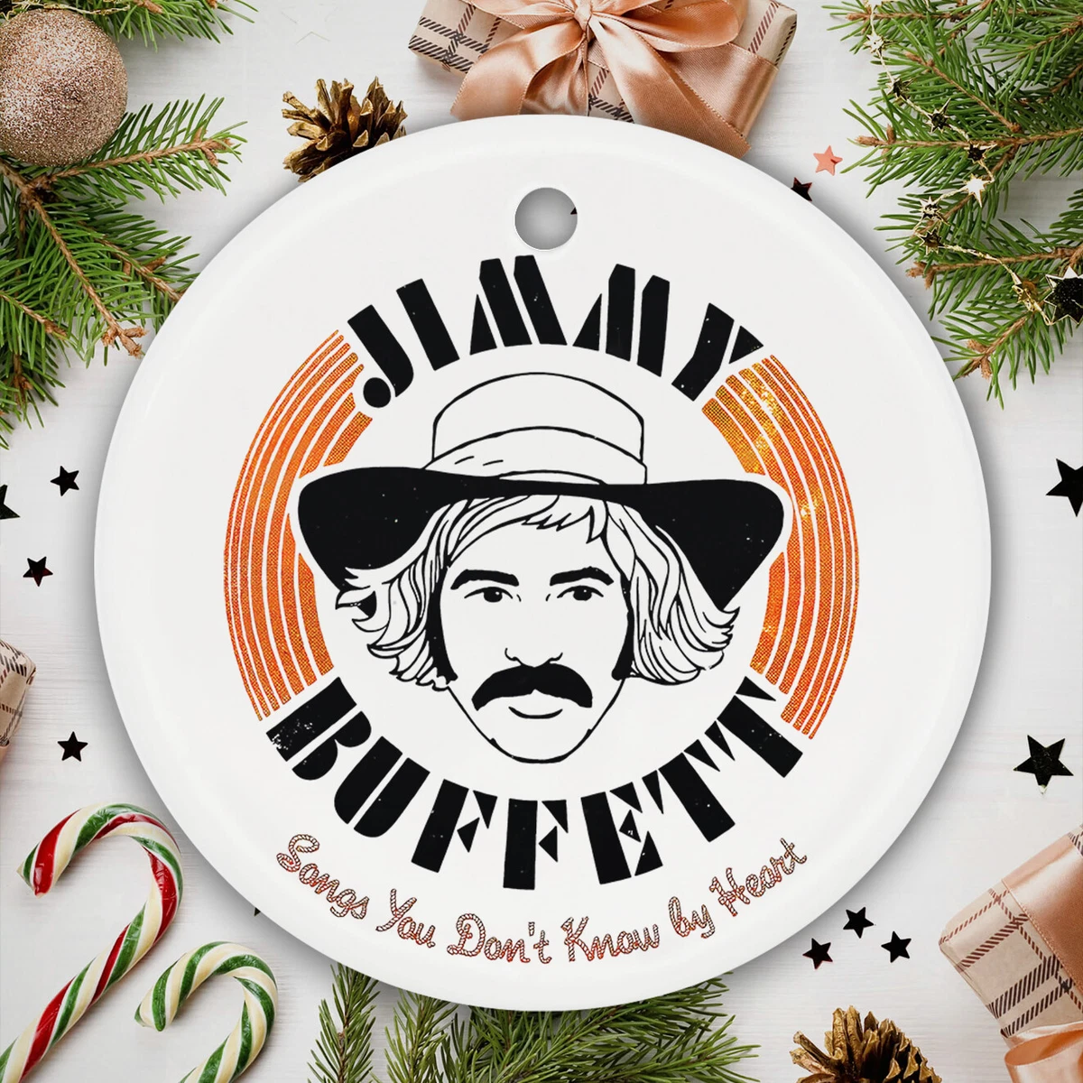Ceramic Ornament Fans Keepsake Jimmy Buffett Home Decor 1PC Ornaments ...