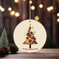 Ceramic Ornament, Modern Abstract Noel Tree Decoration, Geometric ...