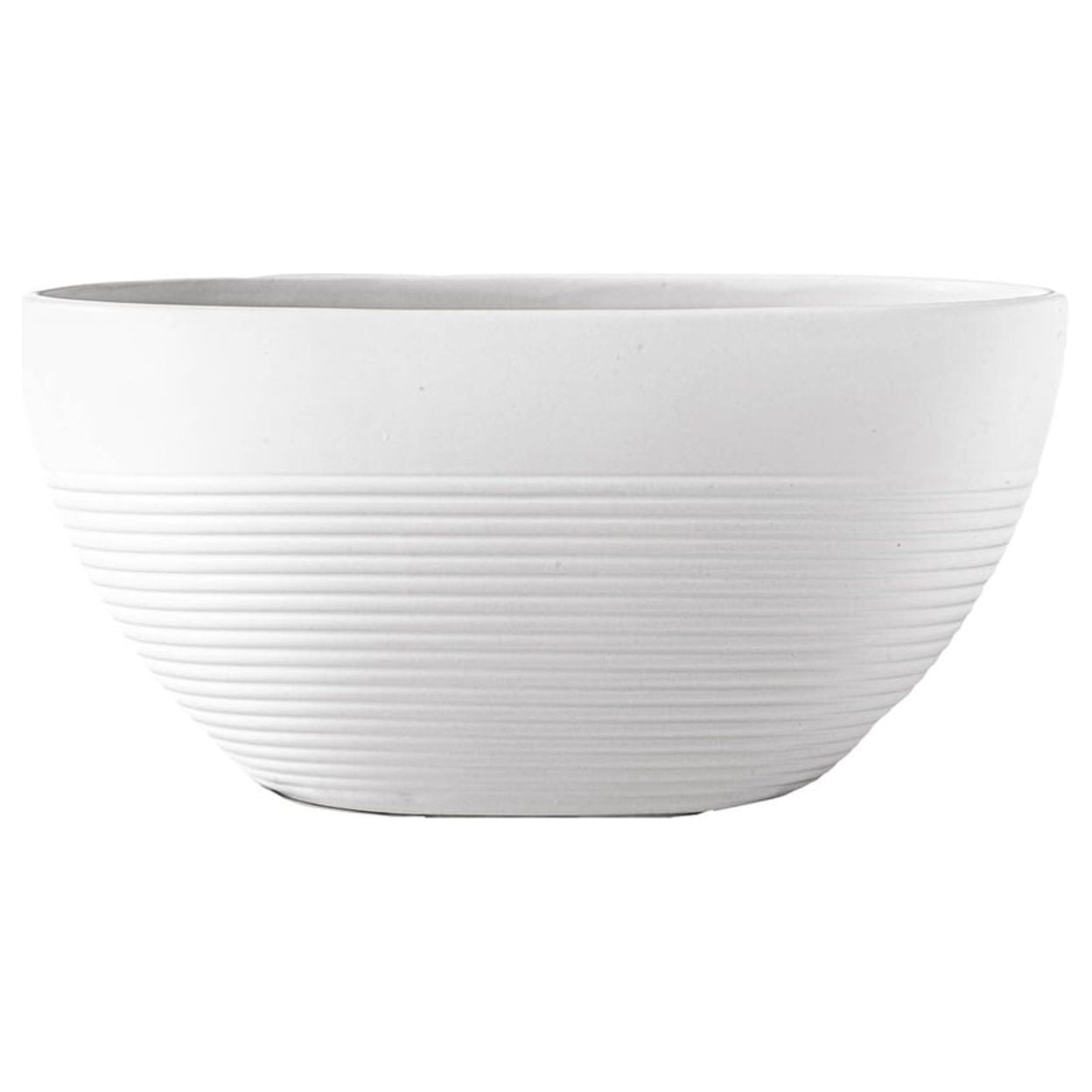 Ceramic Oval Pot with Brushed Layered Design Rough Body and Tapered ...