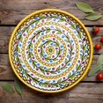 Ceramic Palestine Colorful Vine Yellow Dinner Plate - Walmart.com
