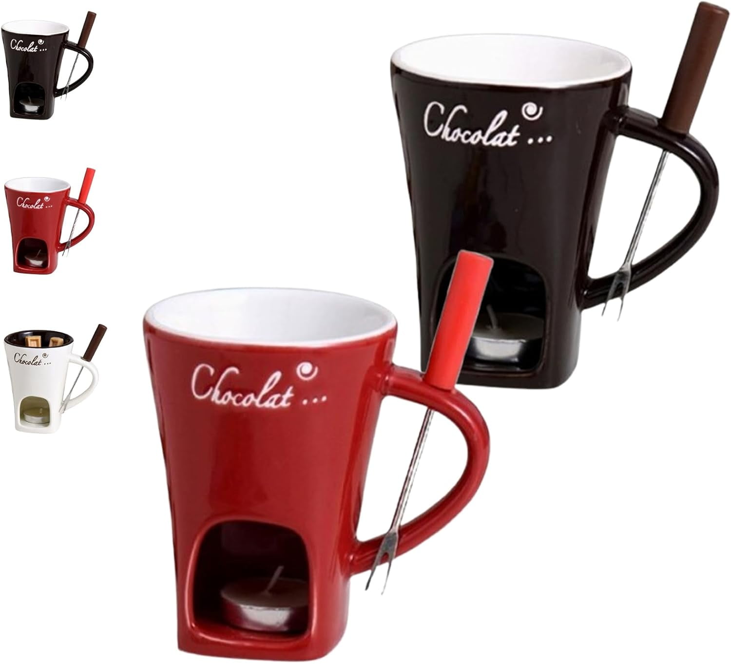 Ceramic Personal Chocolate Melting Cup for Cheese,Chocolates Melting ...