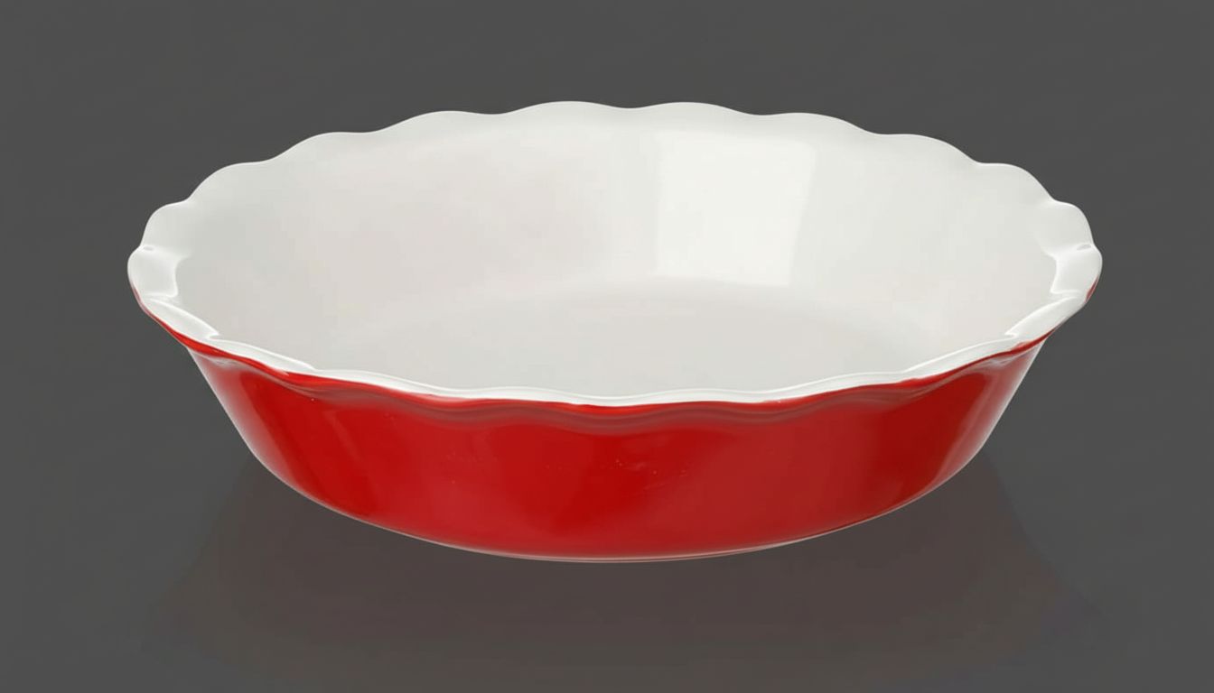 Ceramic Pie Pan - 10 Inch Round Baking Dish for Dinner, Non-Stick with ...