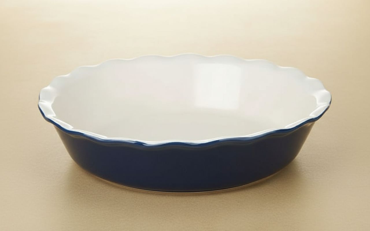 Ceramic Pie Pan, 10 Inches Round Baking Dish for Dinner, Non-Stick ...
