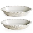 Ceramic Pie Pan Set Of 2 9 Inch Stripe and Dot Baking Dish - Walmart.com