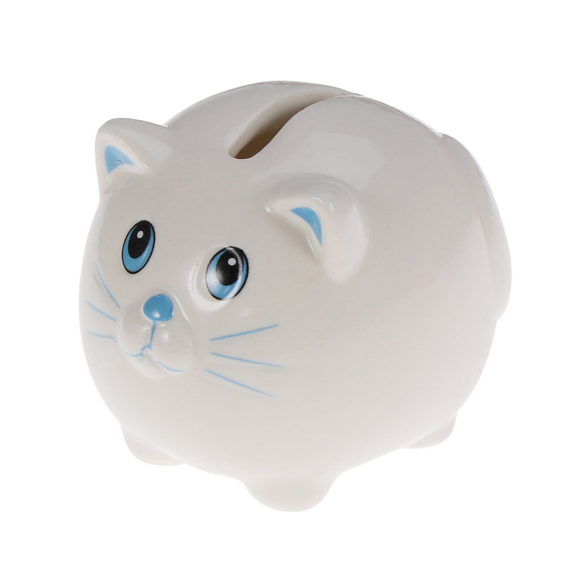 Ceramic Piggy Bank Cat Safe Money Coins Banknotes Saving Box for Kids ...