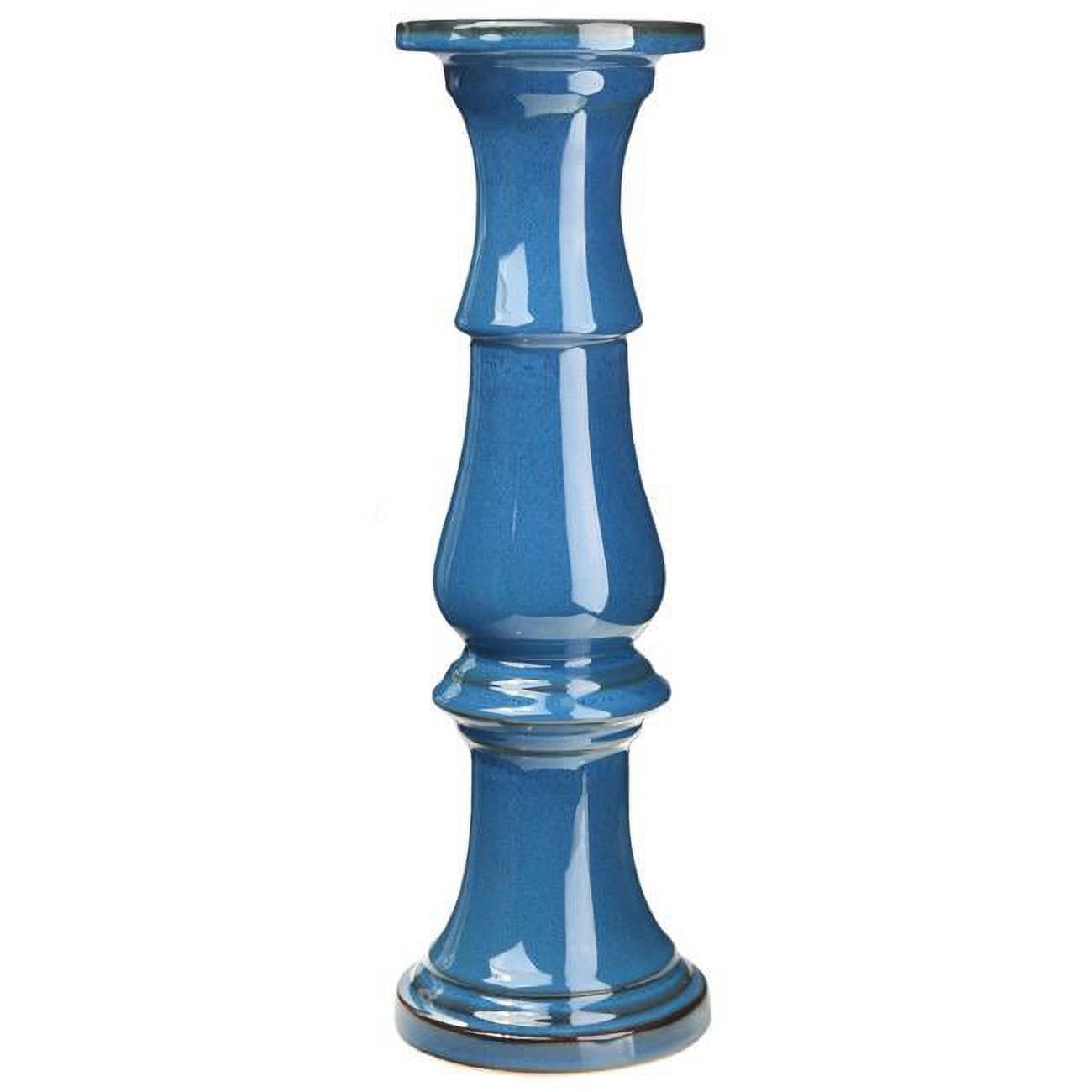Saltoro Sherpi Ceramic Pillar Candle Holder with Pedestal Design, Set ...