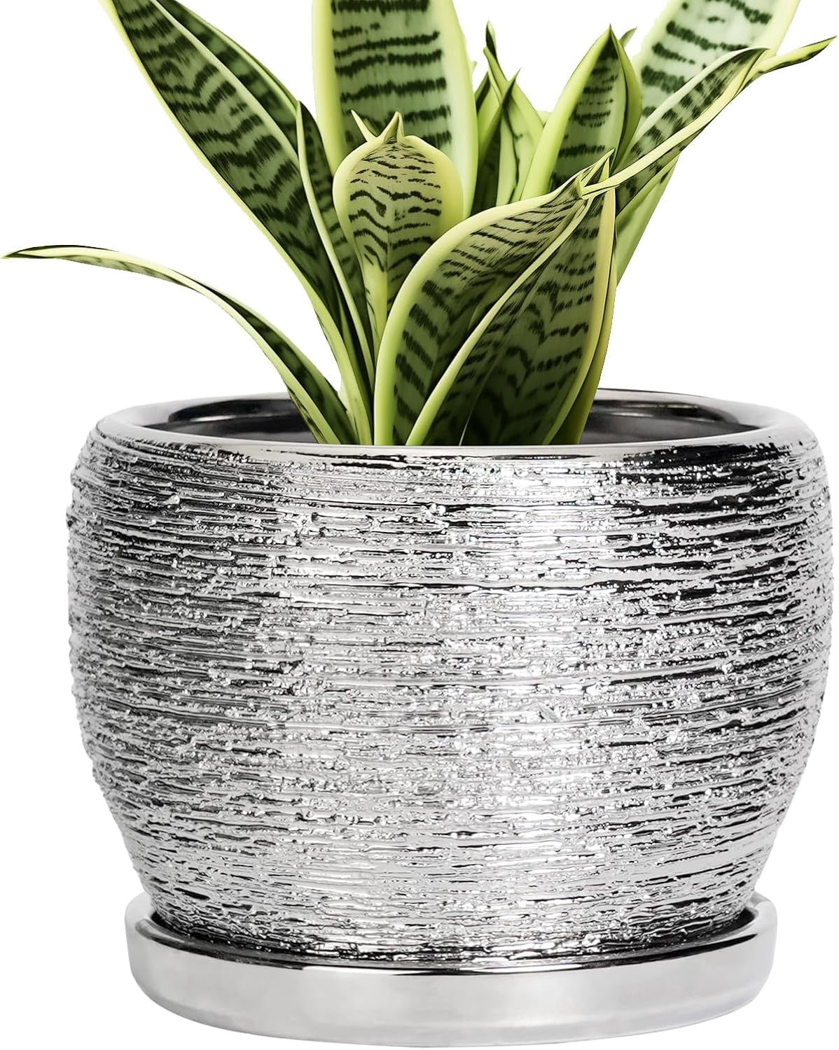 Ceramic Plant Pots - 6 Inch Planter for Indoor Outdoor Plants, Modern ...