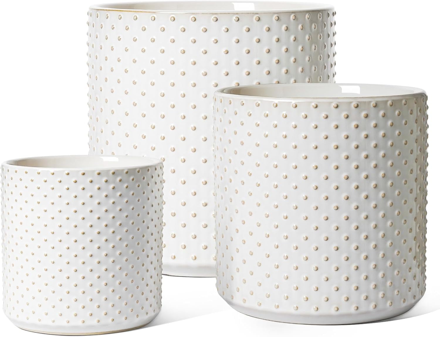 Ceramic Plant Pots Indoor, 10+8+6 Inch Planters for Indoor Plants ...