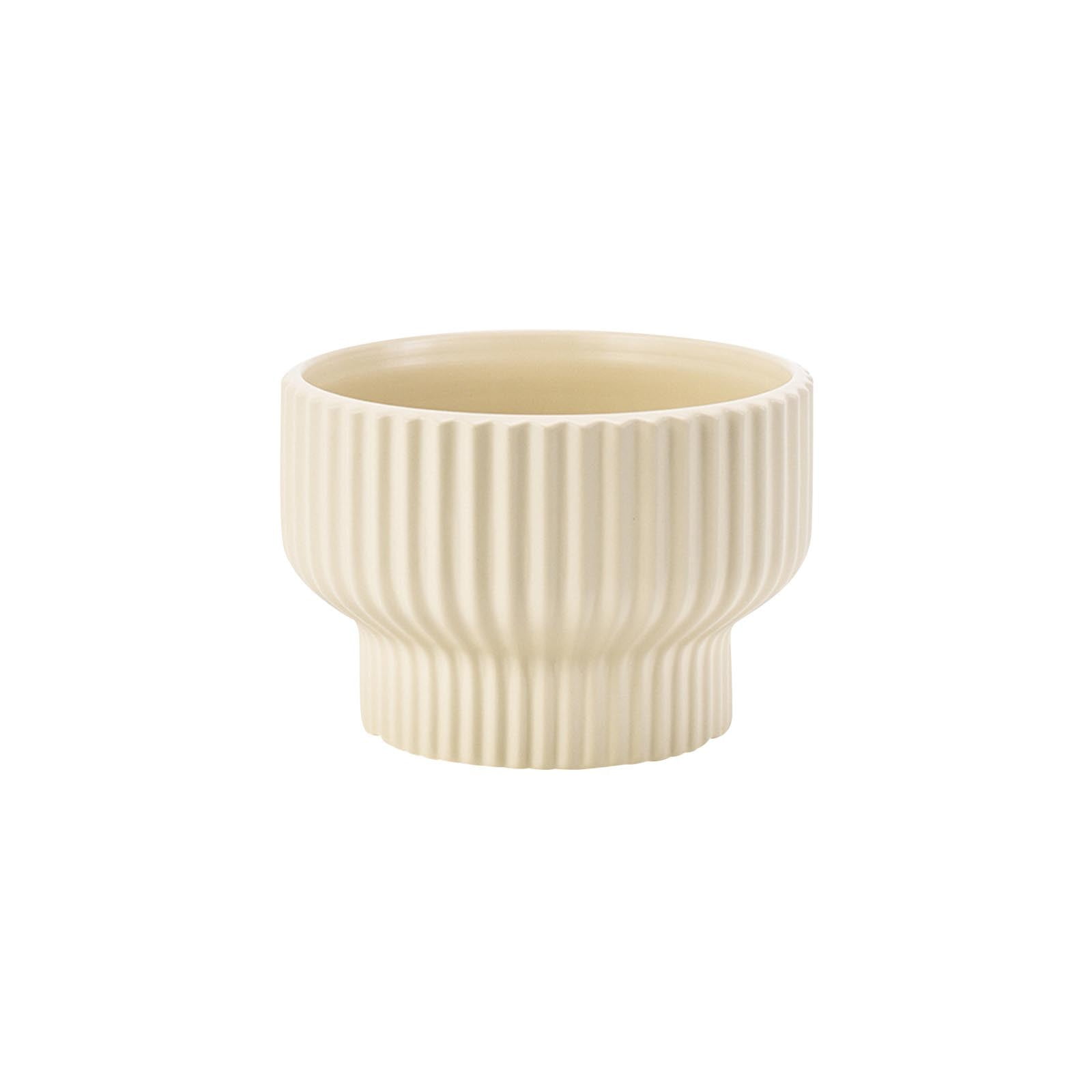 Ceramic Planter 5.7 Inch Vertical Striped Plant Pots Ceramic Flower ...
