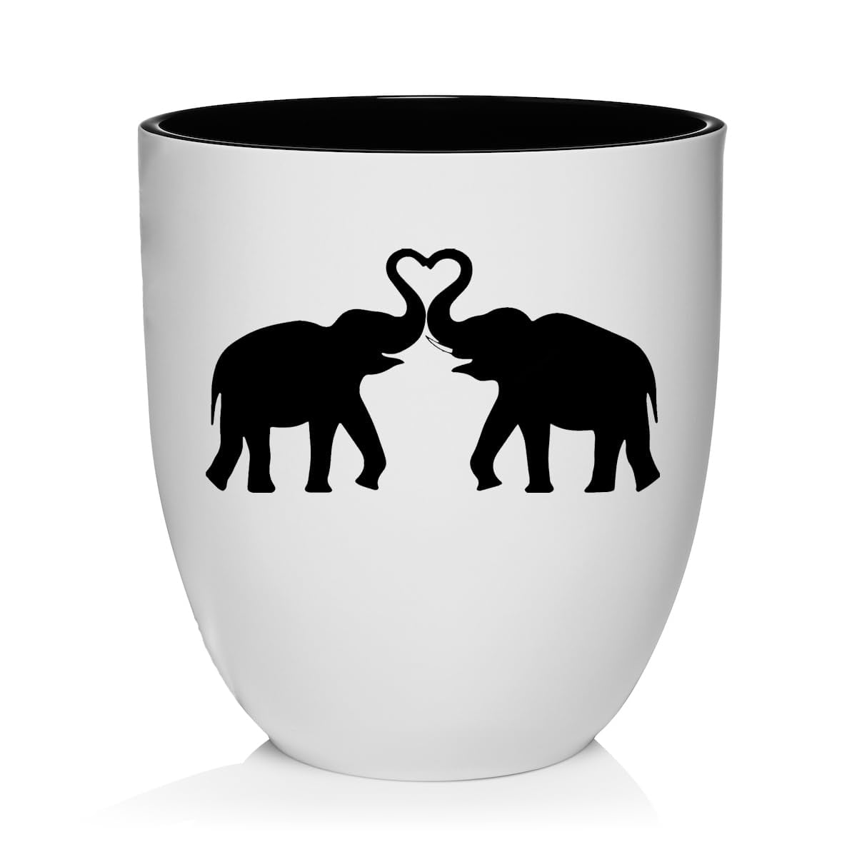 Ceramic Planter Plant Pot with Plastic Liner Gift Elephants Making ...