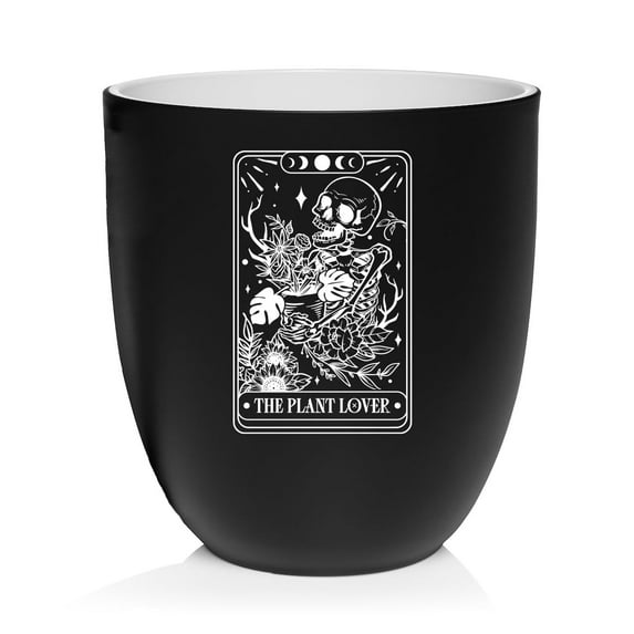 Ceramic Planter Plant Pot with Plastic Liner Gift Tarot The Plant Lover ...