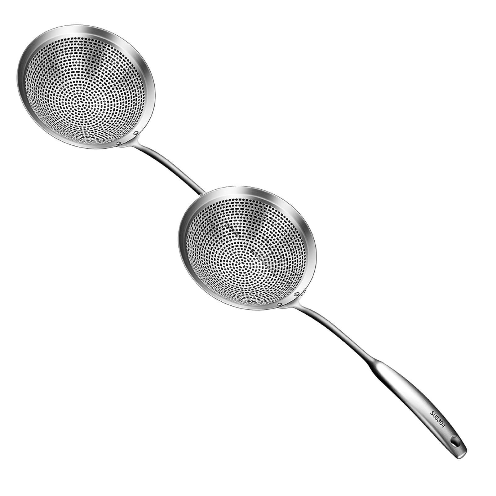 Ceramic Plate Set Stainless Steel Spoon Fine Mesh Strainer Hot Pot Fat ...
