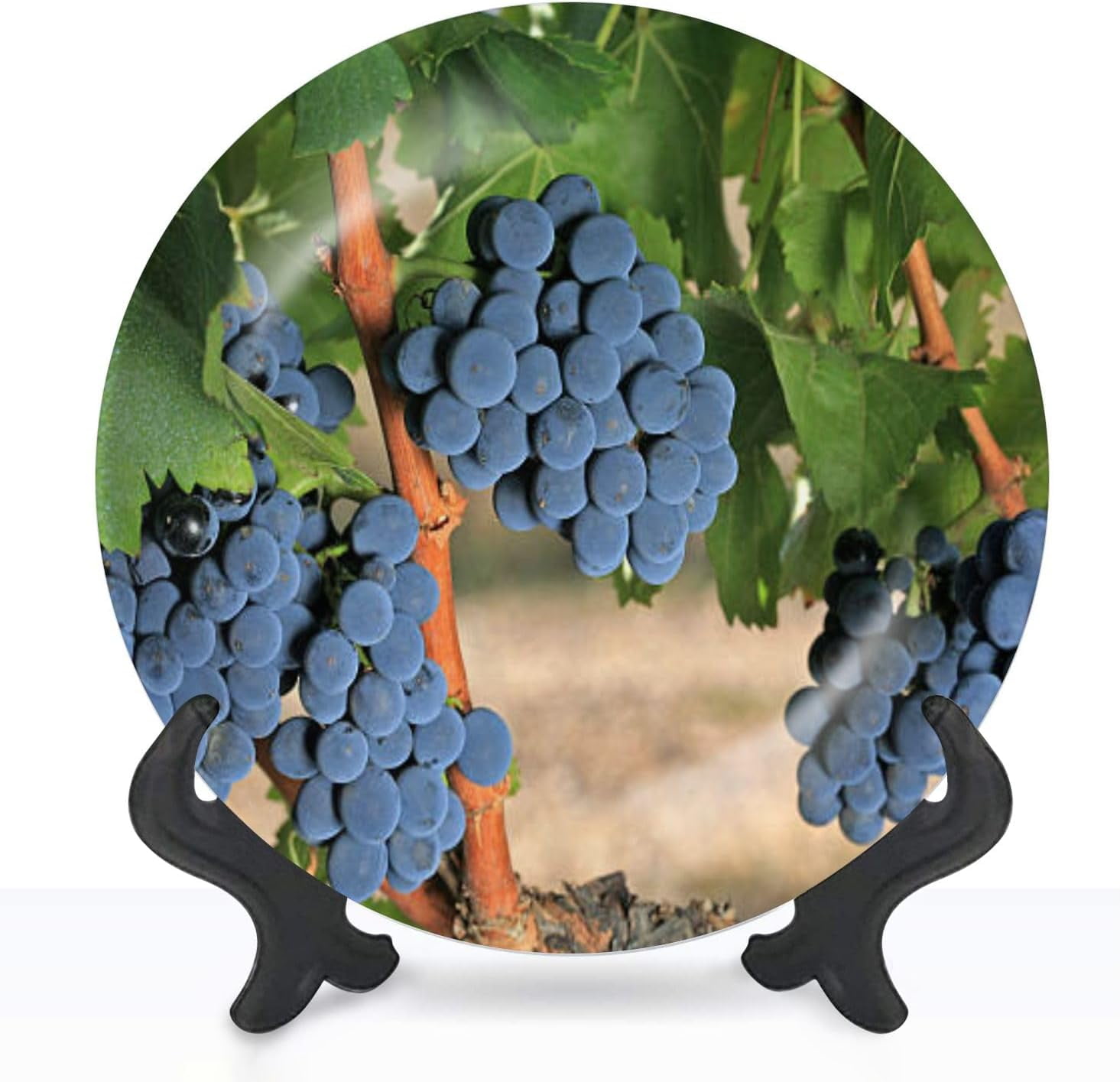 Ceramic Plate Wall Hanging Decor Garnacha Grape Rioja Wine Region Painting Decorative Plate ...
