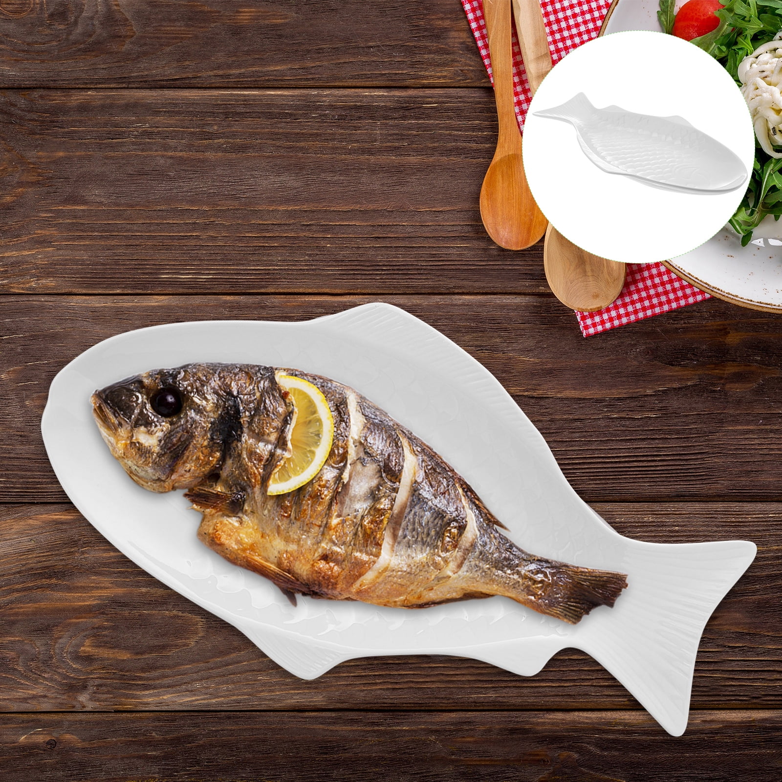 Ceramic Fish Design Dish Plate Food Tray Unique Restaurant Tableware ...