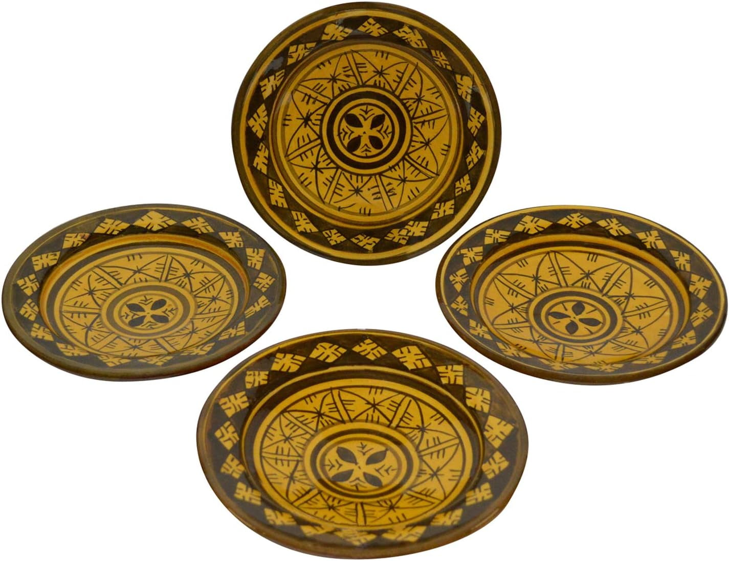 Ceramic Plates Handmade Appetizer Tapas Serving Set of Four - Walmart.com