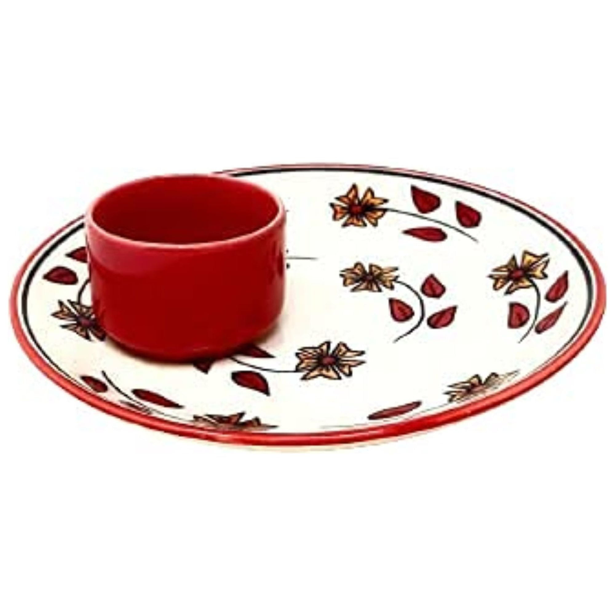 Ceramic Platter Serving Bowl Plate with Katori - Walmart.com