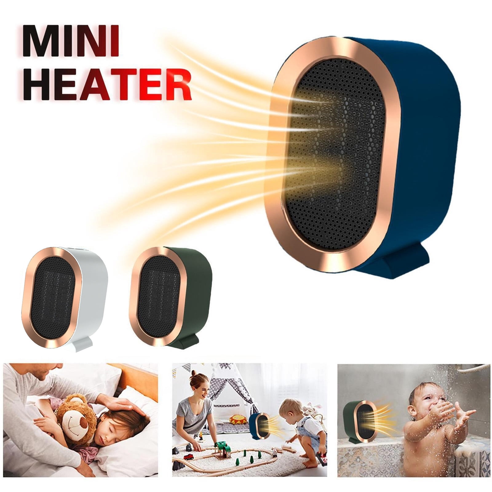 Ceramic Plug in Electric Heater, 40°C Safe Fast Space Heater with 2 ...