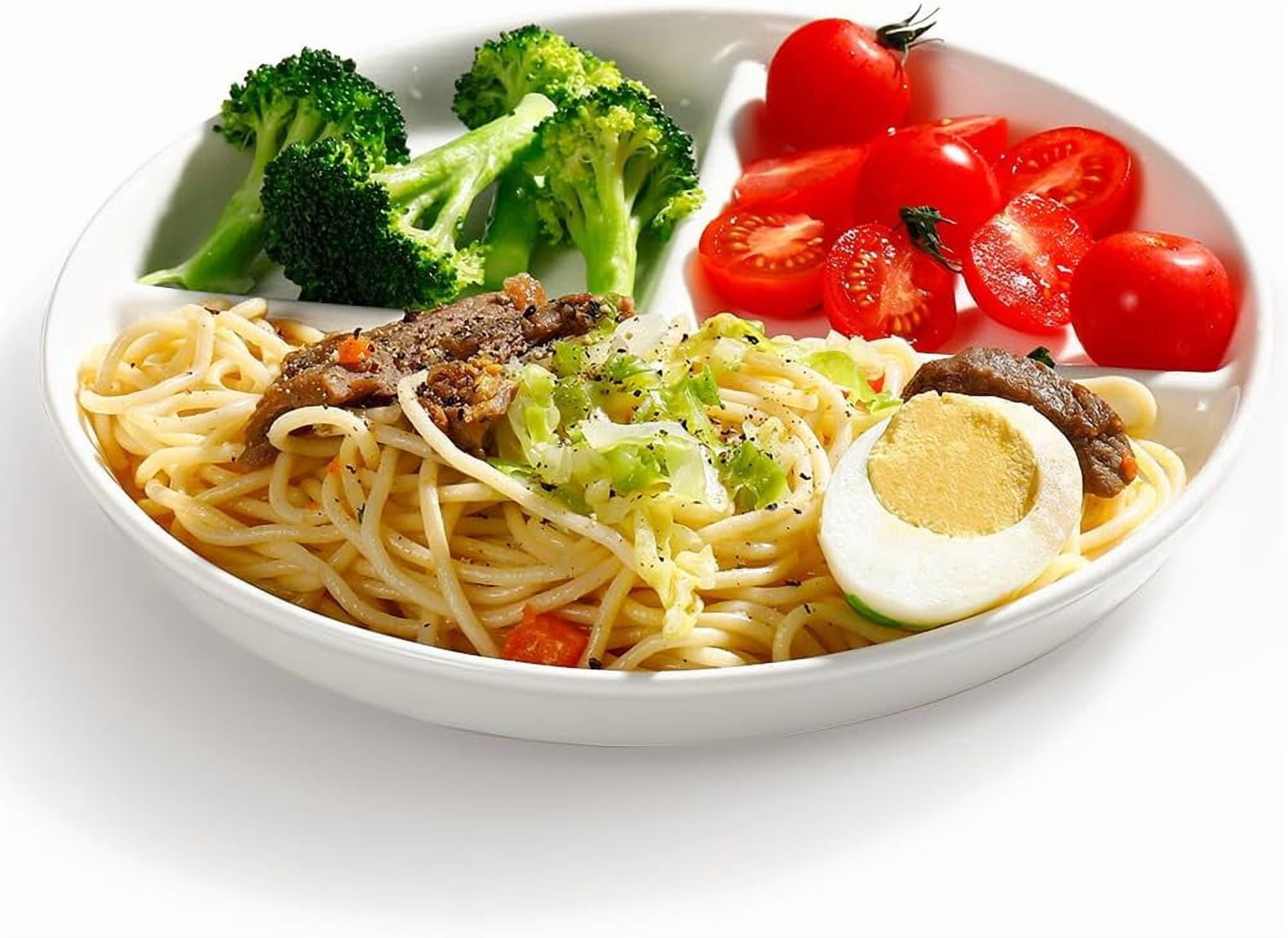 Ceramic Portion Control Plate for Weight Loss 9-Inch Divided Plate for ...