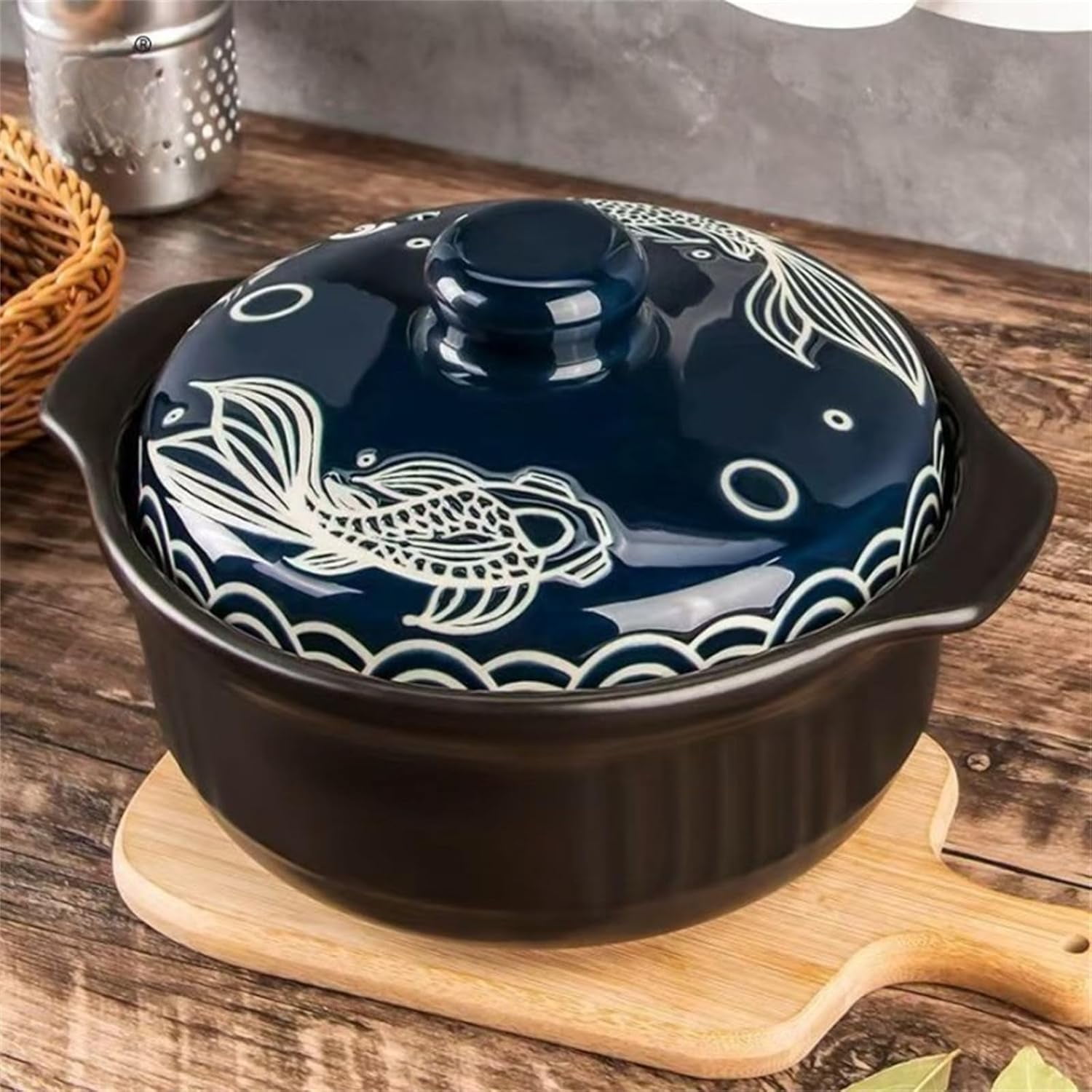 Ceramic Pot for Cooking with Lid, Clay Pot for Cooking, Rice Pot Clay ...