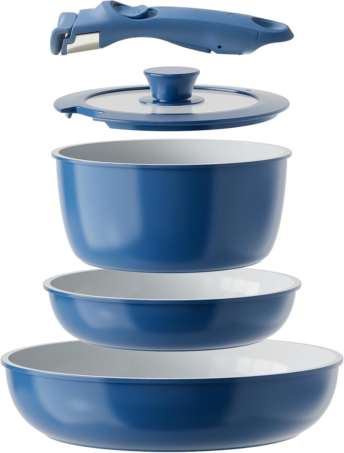 Ceramic Pots and Pans Set Non Stick, Nonstick Kitchen Cookware Sets ...