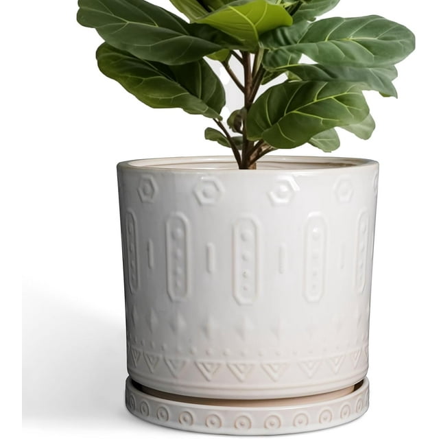 Ceramic Pots for Plants 12 Inch - Large Ceramic Planters for Indoor Plants Outdoor Modern Flower ...
