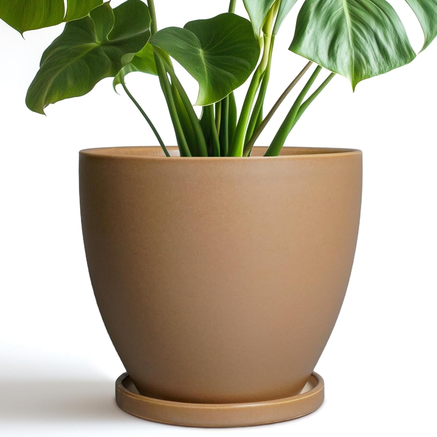 Ceramic Pots for Plants - 8 Inch Planter, Indoor Plant Pot with ...