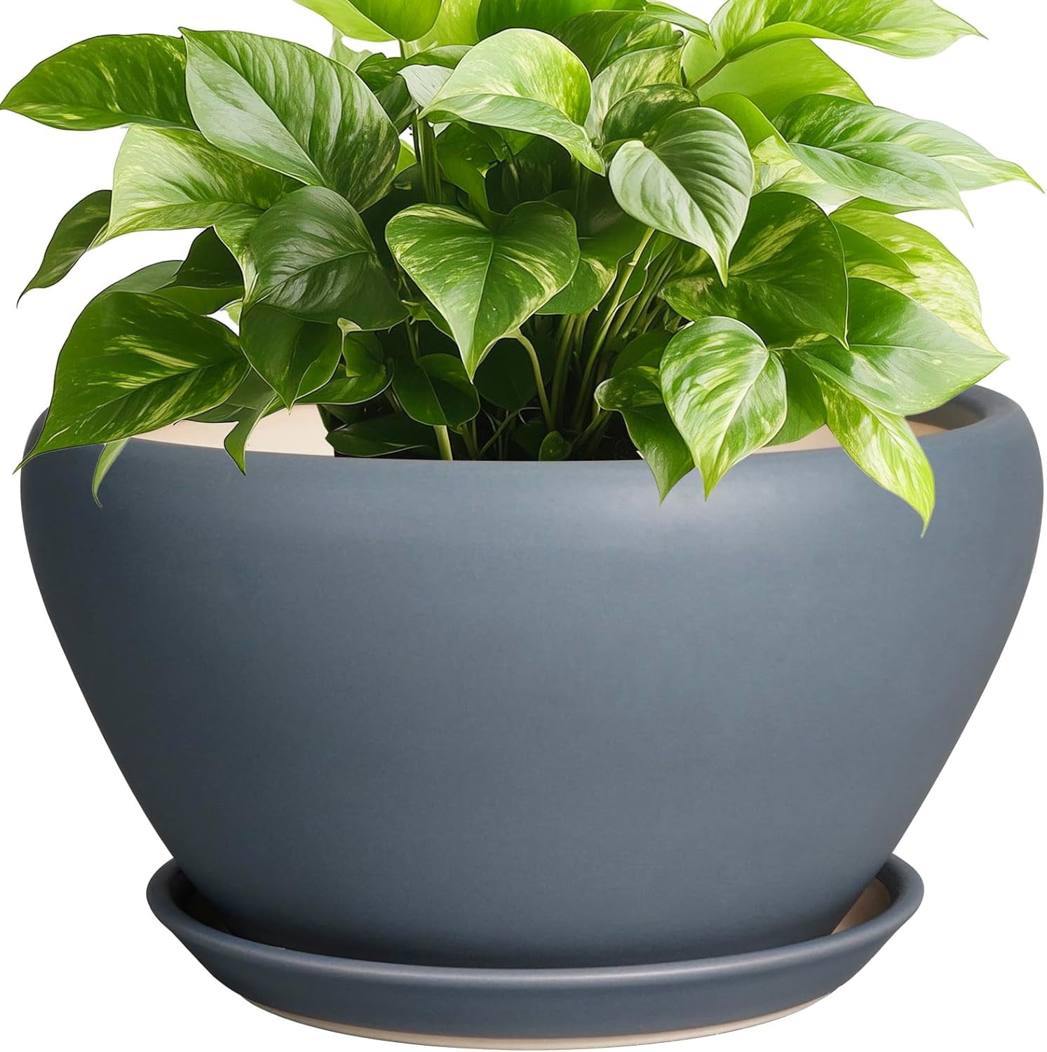 Ceramic Pots for Plants - 9 Inch Planter for Outdoor Plants Large Plant ...