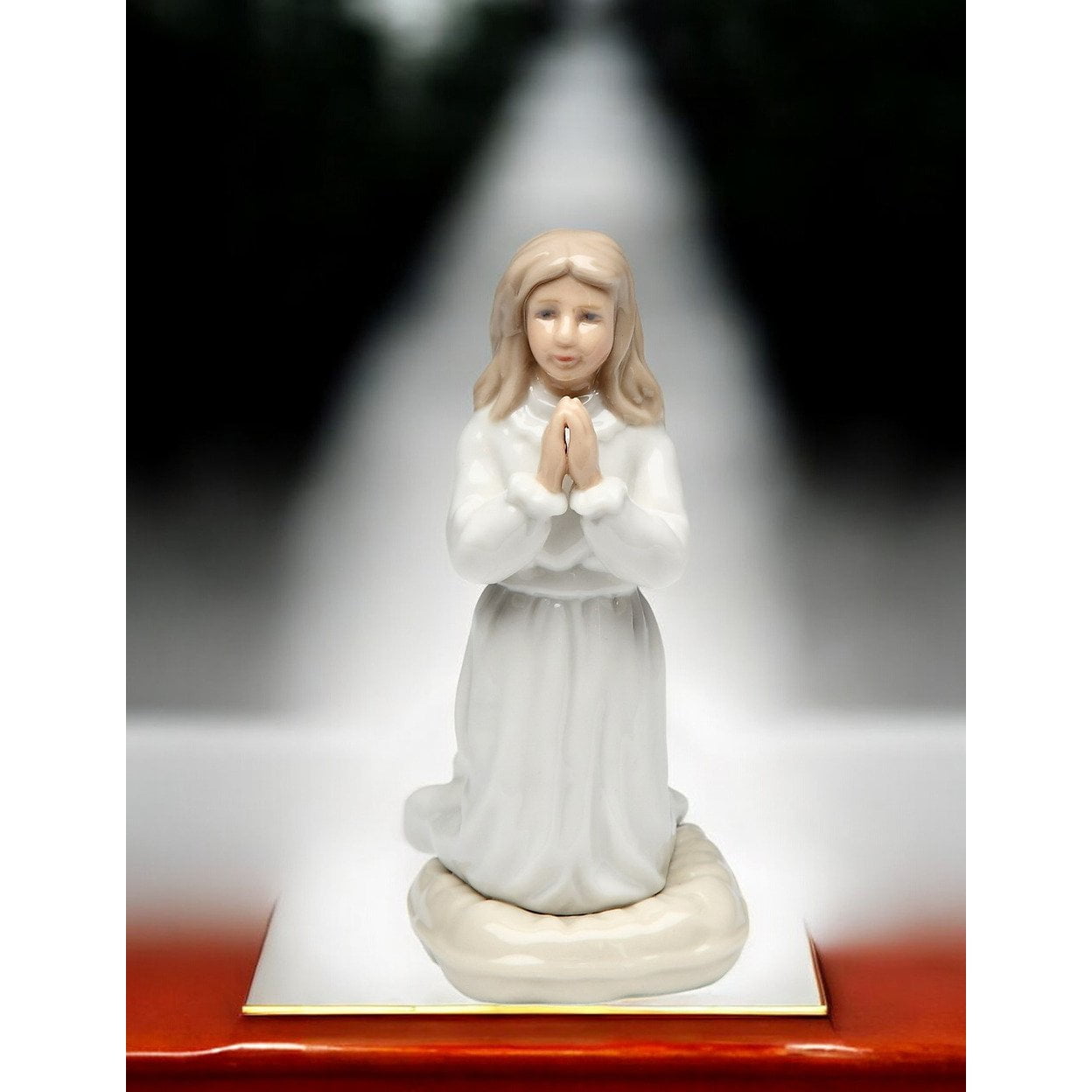 Ceramic Praying Girl on Knees Figurine, Religious Decor, Religious Gift ...