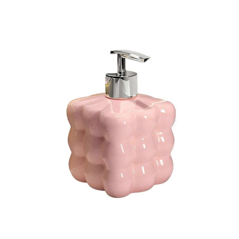 Ceramic Press Dispenser Bottle Refillable Hand Soap Shampoo Lotion ...