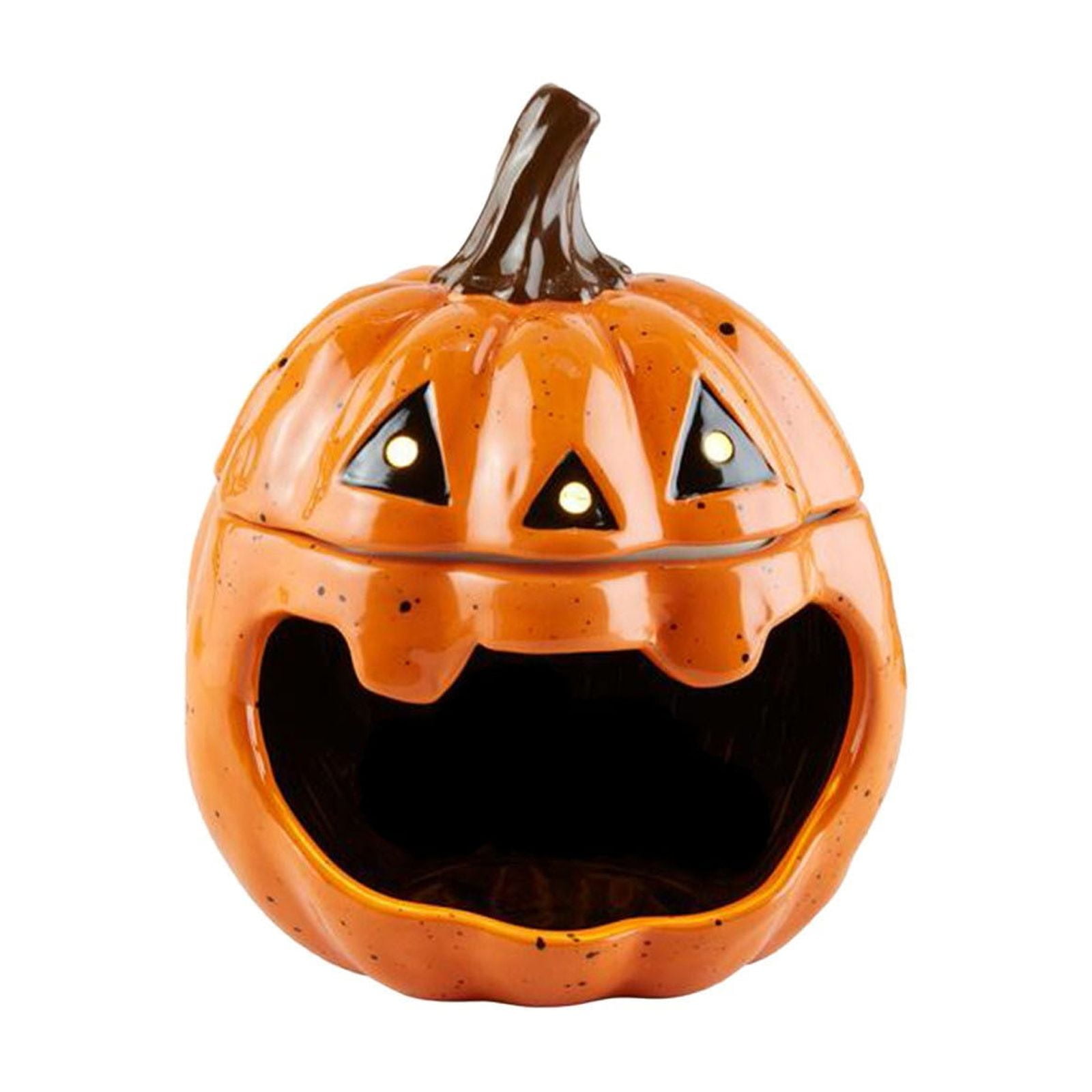 Ceramic Pumpkin Candy Bowl Jack O Lantern Candy Container, Halloween ...